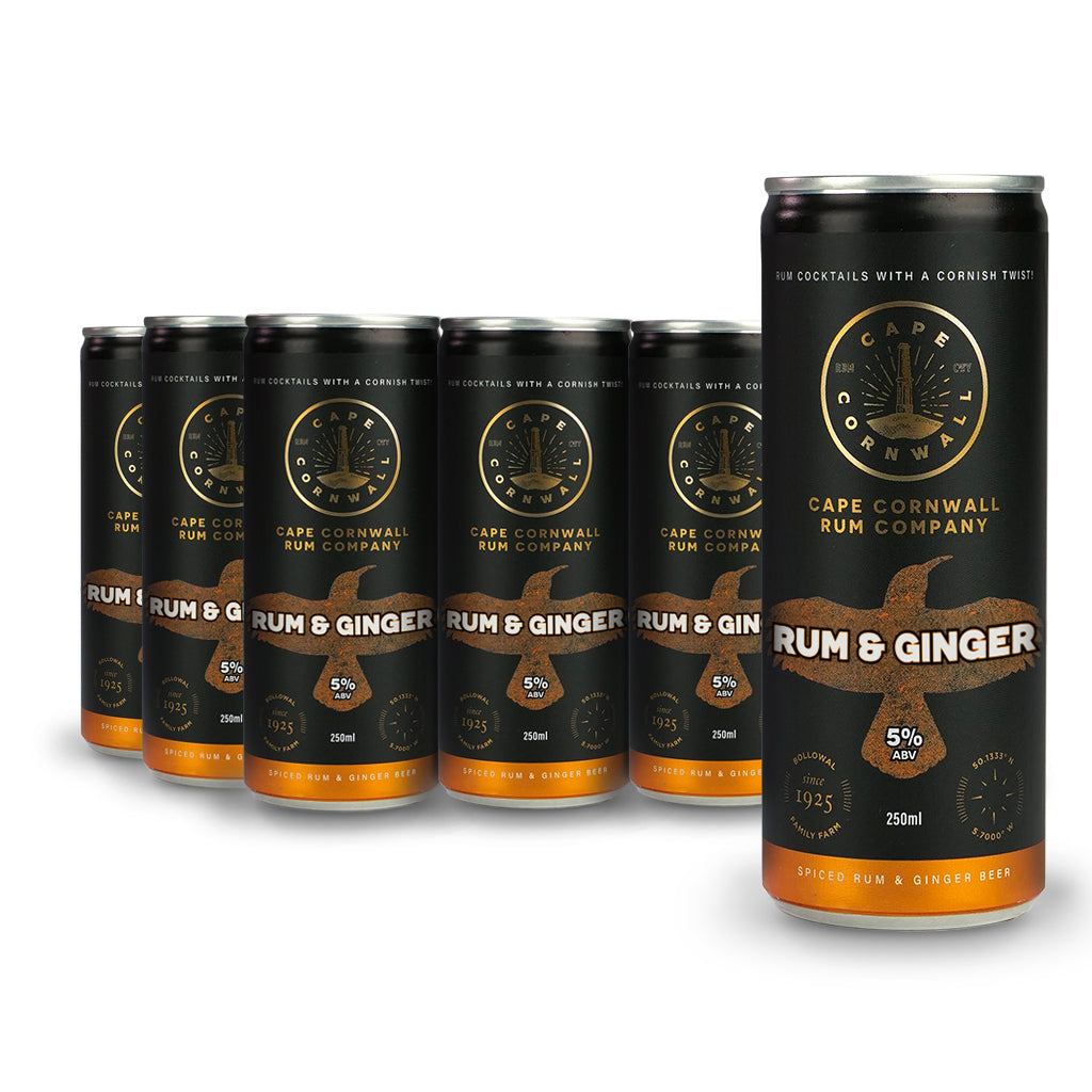 Cape Cornwall Rum Rum & Ginger 12 Pack – Cape Cornwall Rum Company